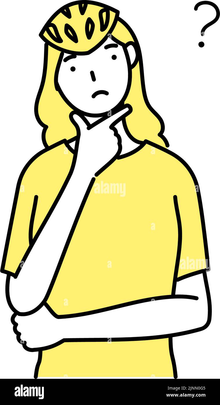 Helmet woman question mark Cut Out Stock Images & Pictures - Alamy