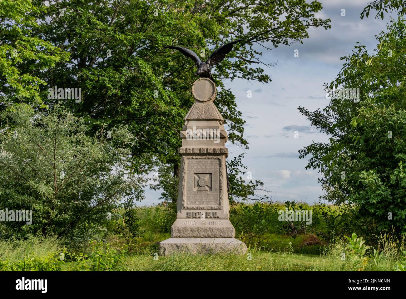 Monument to the 90th PA Volunteer Infantry Regiment, Gettysburg ...