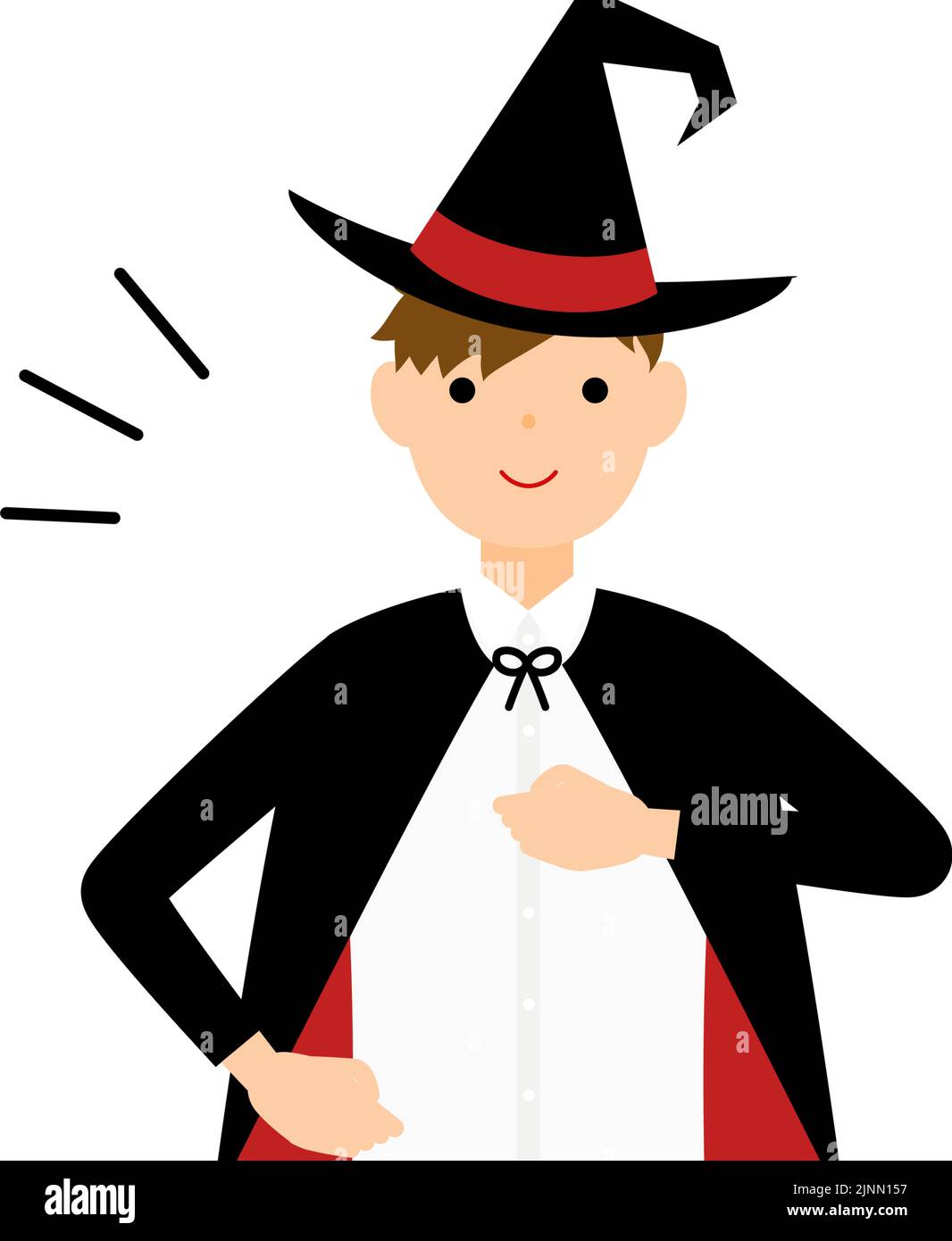 Halloween costume, boy in wizard costume beating his chest in Leave it ...