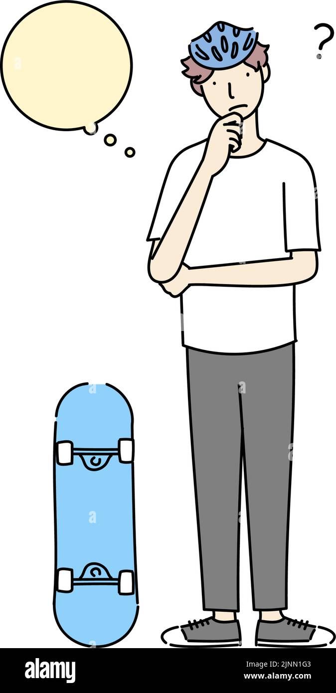 Young man thinking worry Stock Vector Images - Alamy