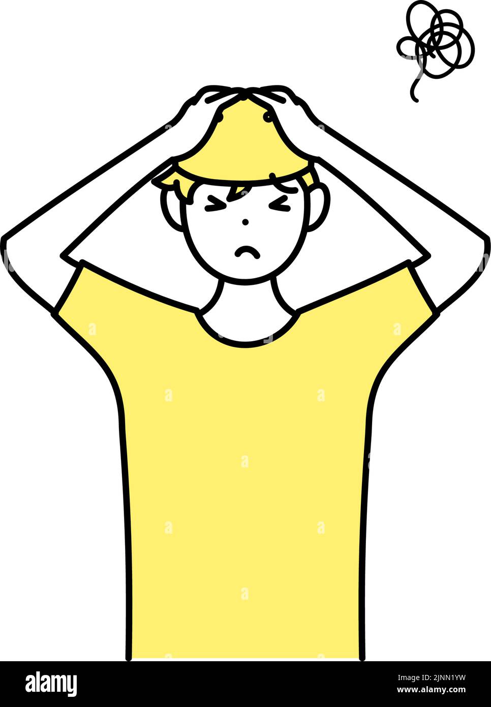 Confused boy one person Stock Vector Images - Alamy