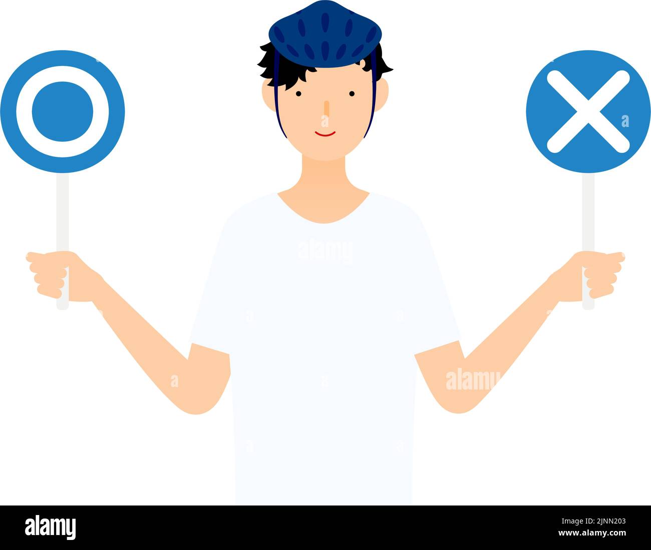 Young man holding exercise Stock Vector Images - Alamy