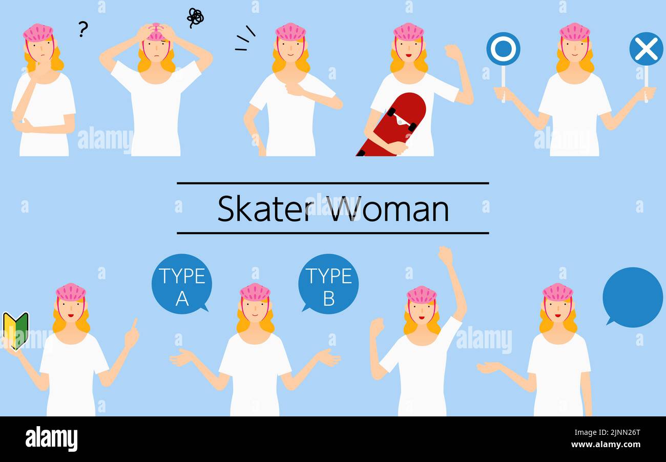 Set character woman wearing Stock Vector Images - Alamy