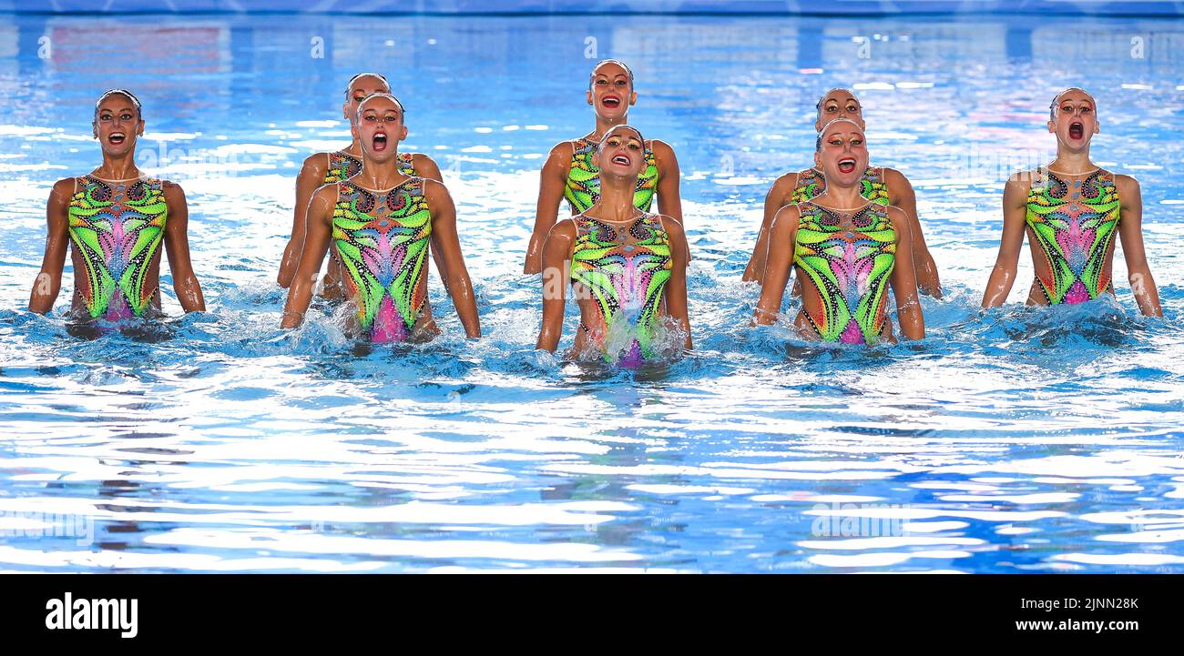 Rome, Italy, 11th August 2022. The team of Italy compete in the Women's ...