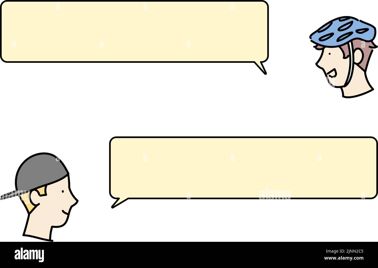 Two people talk in Stock Vector Images - Alamy