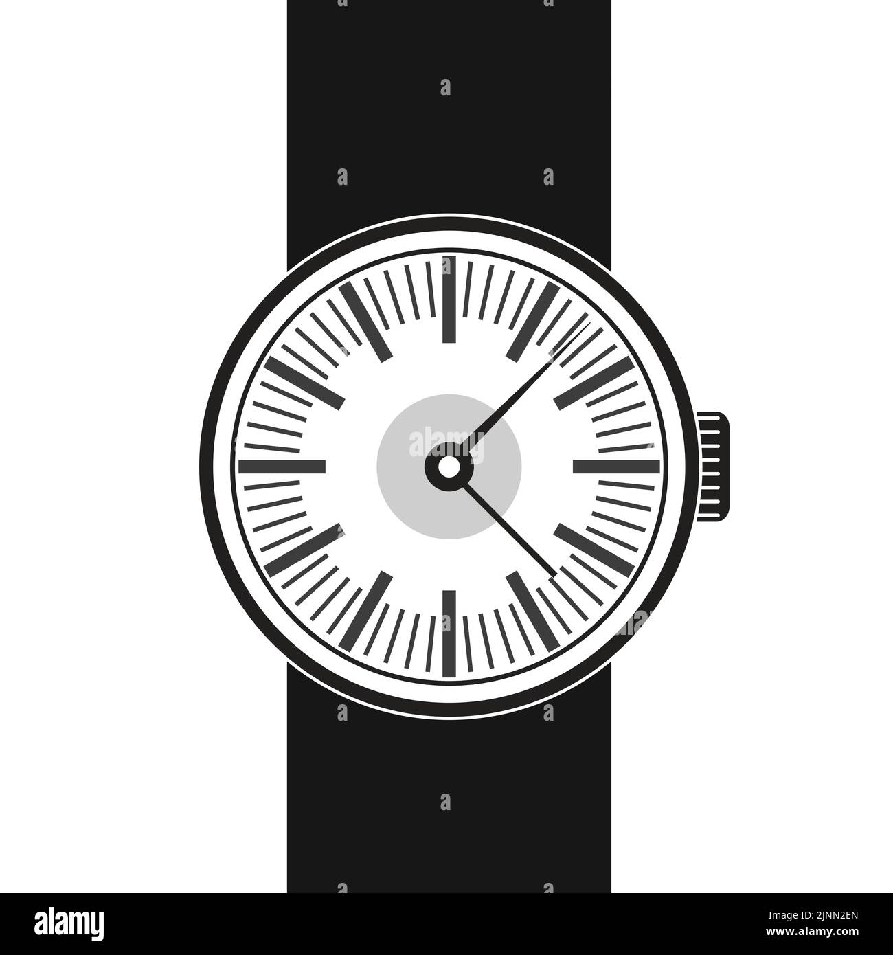 Analog wristband watch greyscale icon - vector illustration Stock ...
