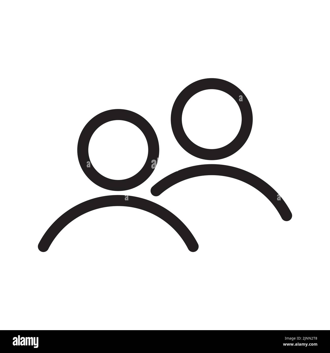 Staff crowd thin line Cut Out Stock Images & Pictures - Alamy