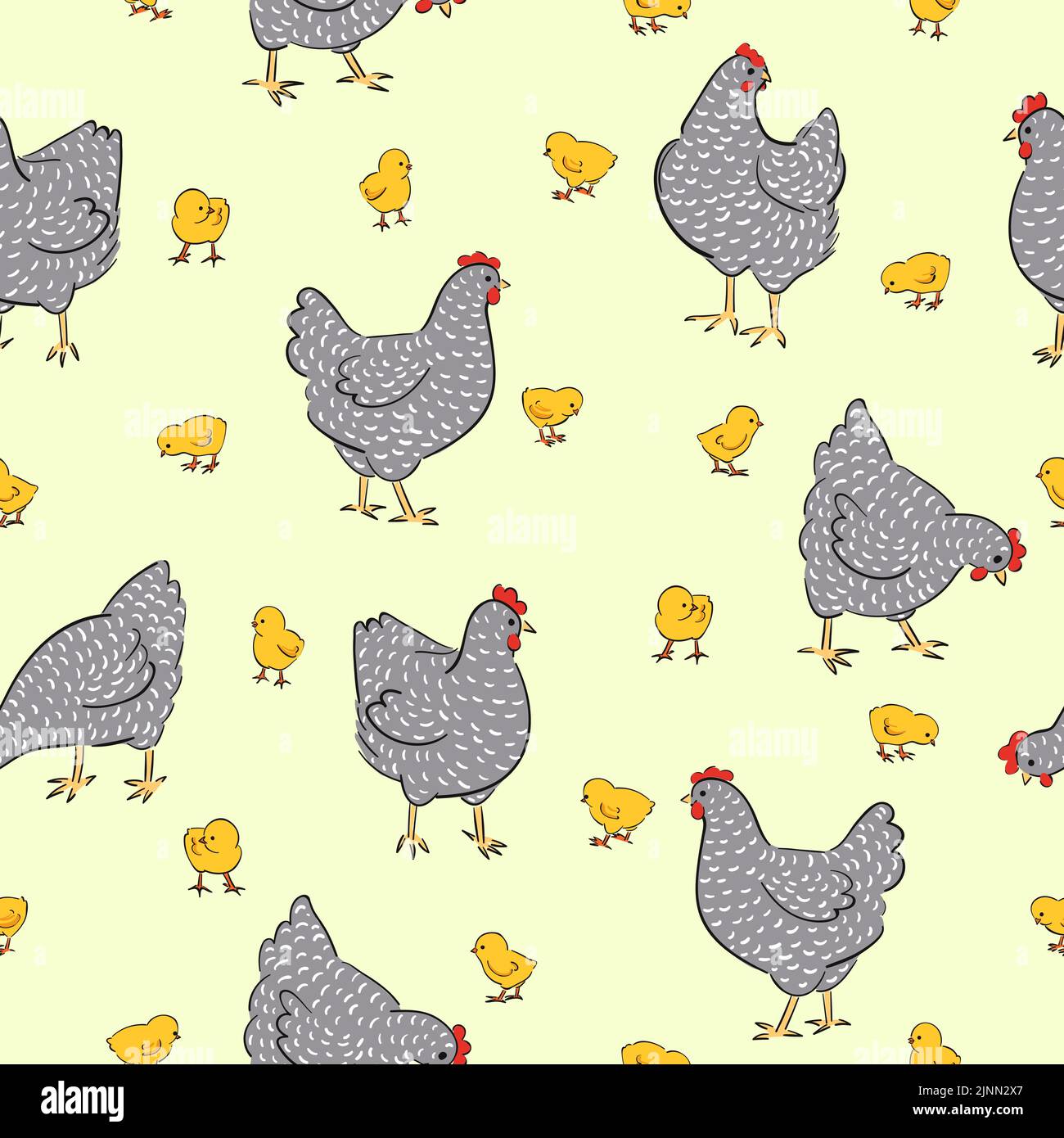 Hens chicks Stock Vector Images - Alamy