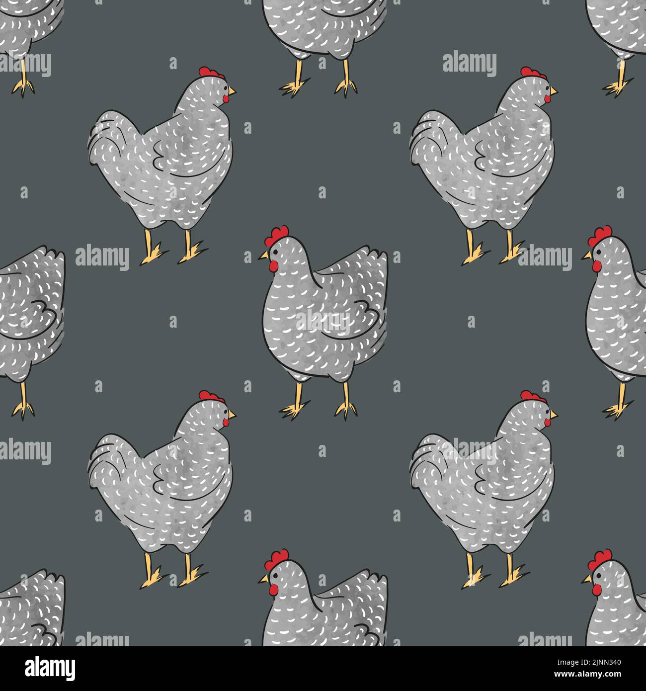 Seamless chicken pattern. Speckled hens vector illustration Stock ... Seamless chicken pattern. Speckled hens vector illustration Stock ...