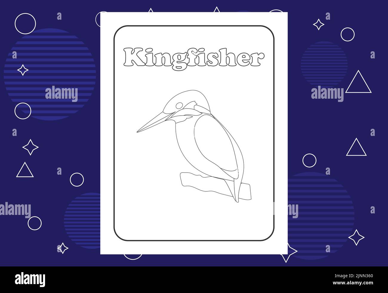 Bird coloring page or books for kids. Vector illustration Stock Vector ...