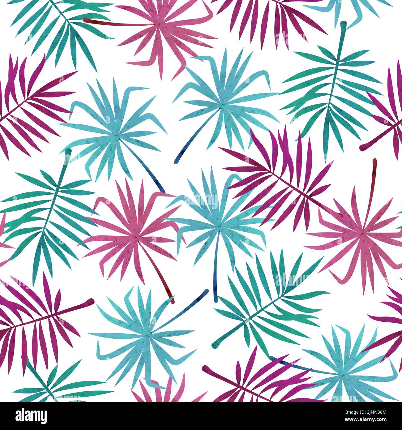Colorful tropical leaves pattern. Seamless vector jungle tropic ...