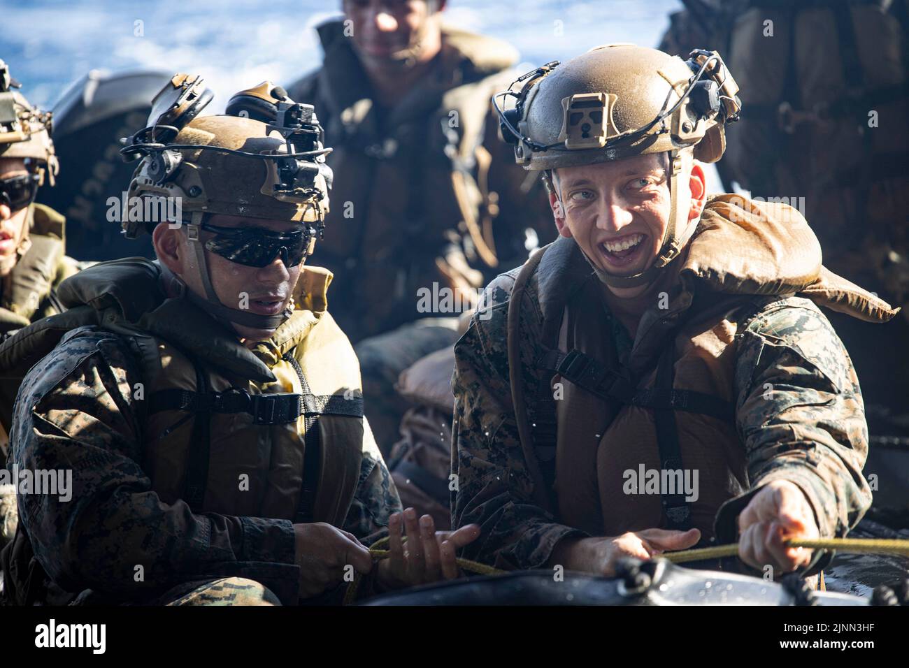 U.S. Marines with Battalion Landing Team 2/5, 31st Marine Expeditionary ...