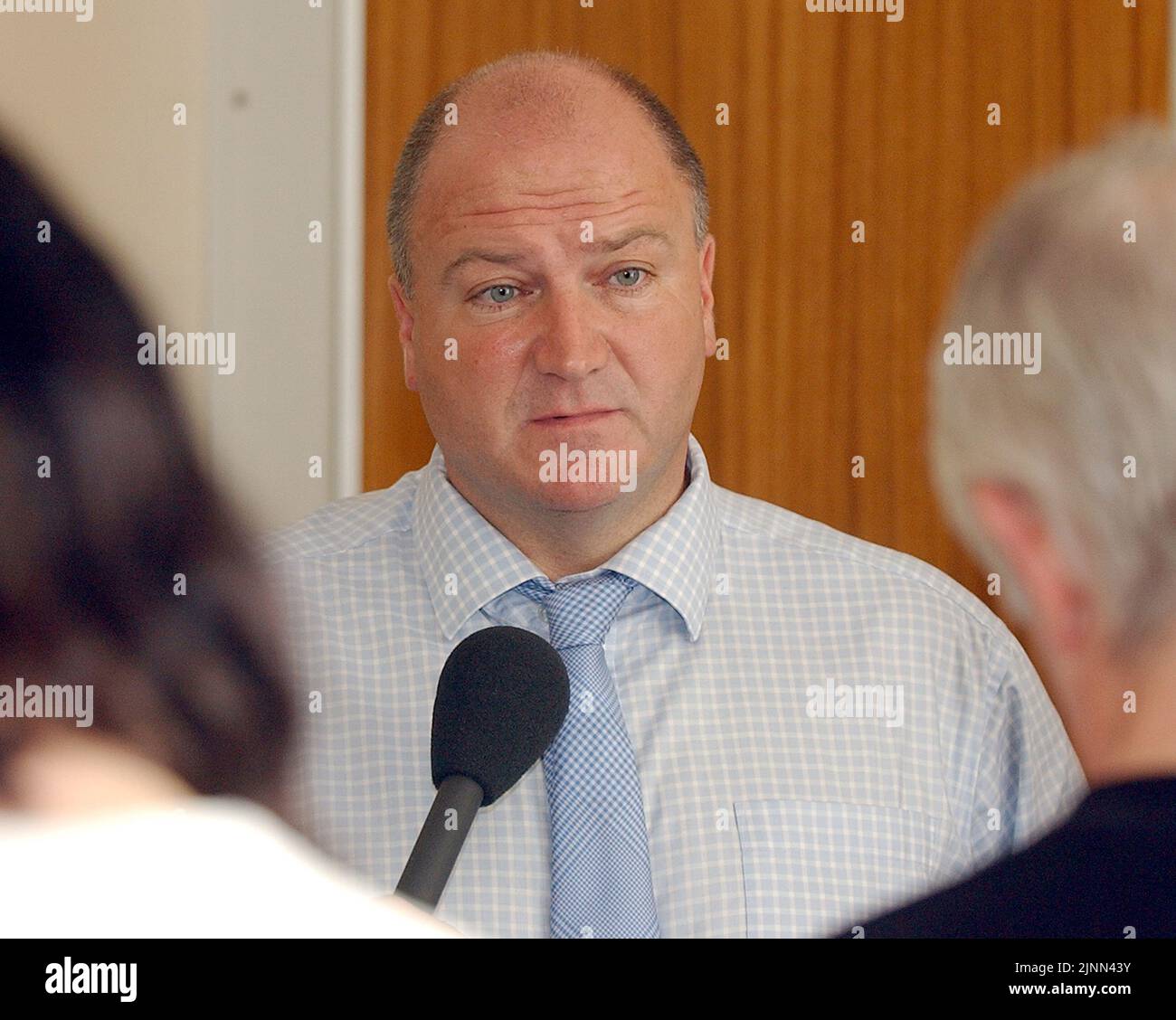 BOB CROW, GENERAL SECRETARY OF THE RMT TELLS JOURNALISTS THAT THE ...