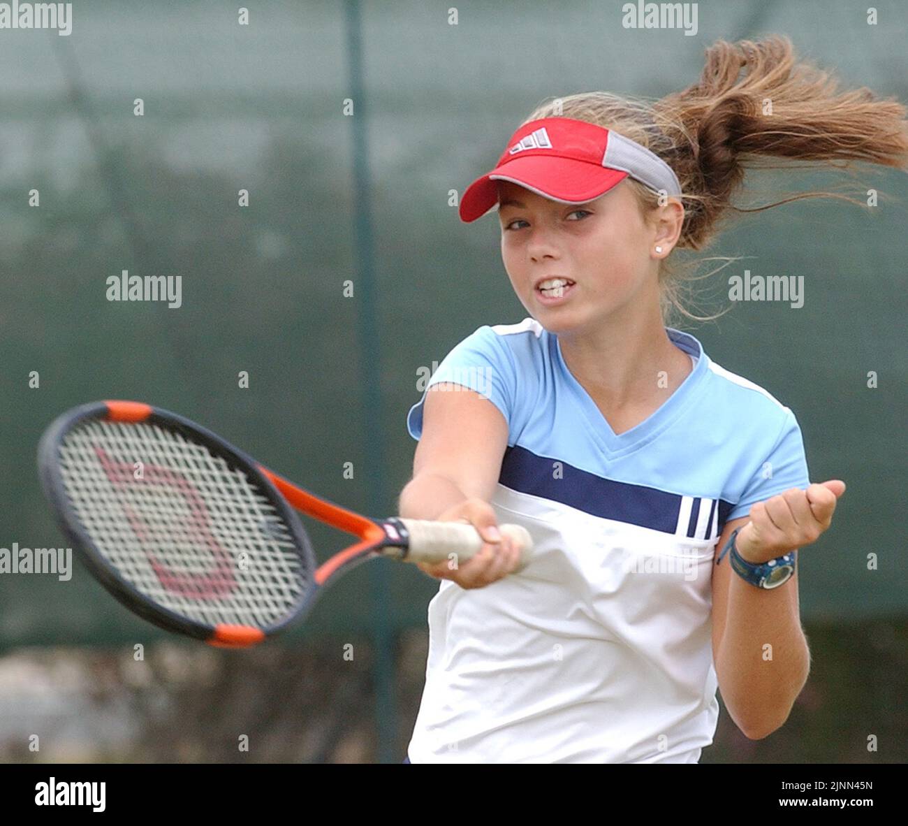 14 YEAR OLD TENNIS PLAYER JADE CURTIS COMPETING AT SOUTHSEA, HANTS. PIC ...