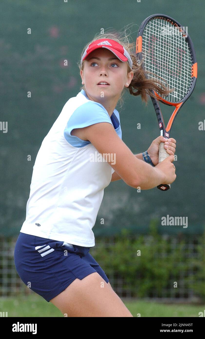 14 YEAR OLD TENNIS PLAYER JADE CURTIS COMPETING AT SOUTHSEA, HANTS. PIC ...