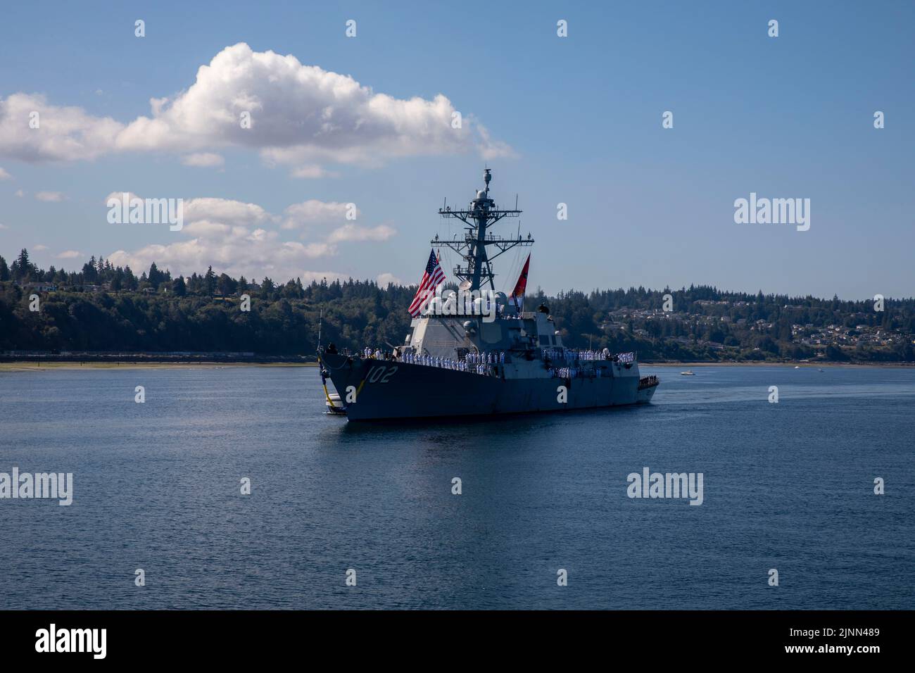 220811-N-VQ841-1049 NAVAL STATION EVERETT ( Aug. 11, 2022) Arleigh Burke-class guided-missile ...