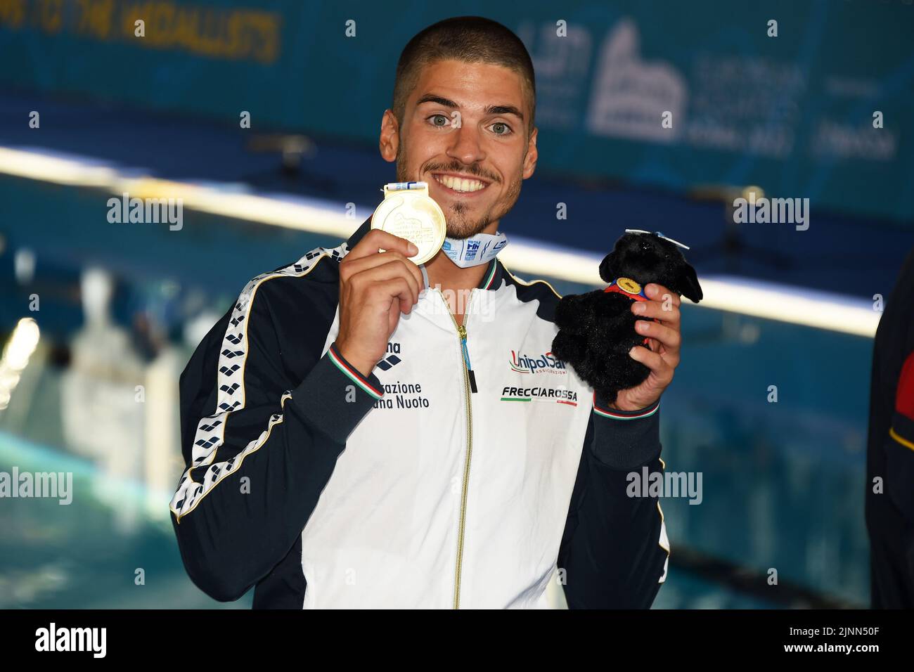 Rome, Italy. 12th Aug, 2022. Giorgio Minisini gold medal during ...