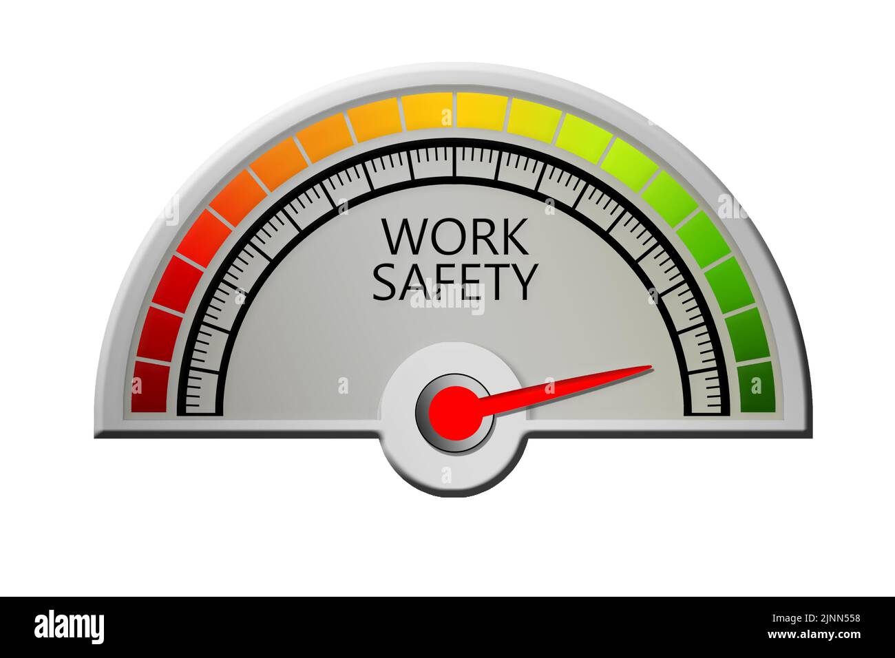 Work safety measuring device with arrow and scale, 3d rendering Stock ...