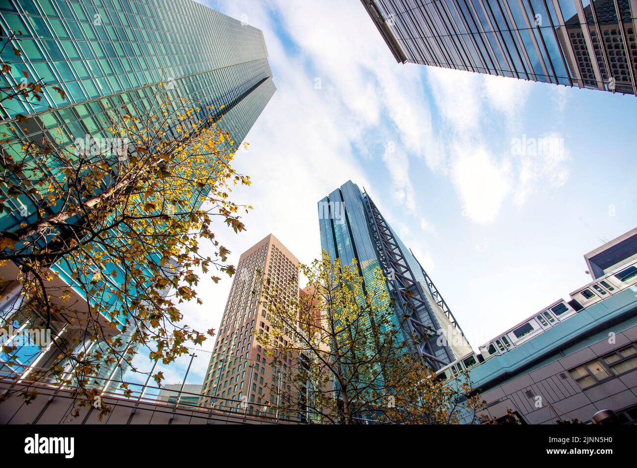 High rise buildings yurikamome hi-res stock photography and images - Alamy