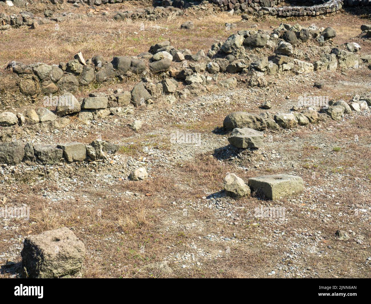 Ruin of an old castle. Remains of civilization. Fortress in Georgia ...
