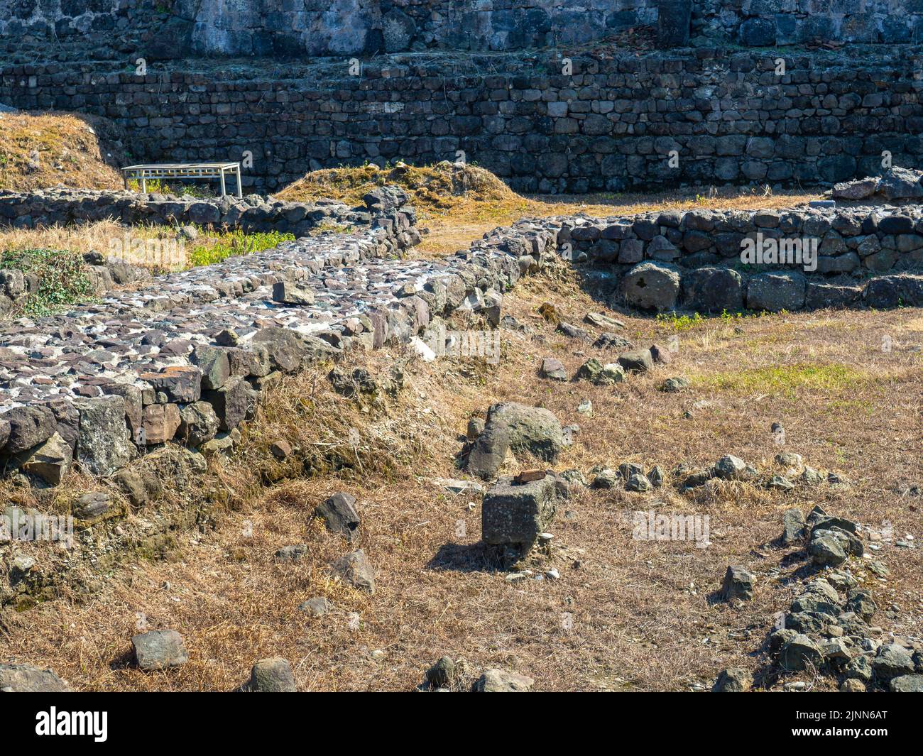 Ruin of an old castle. Remains of civilization. Fortress in Georgia ...