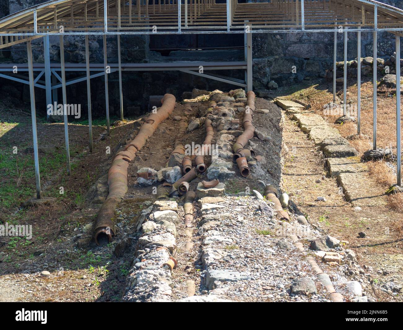 Ruin of an old castle. Remains of civilization. Fortress in Georgia ...
