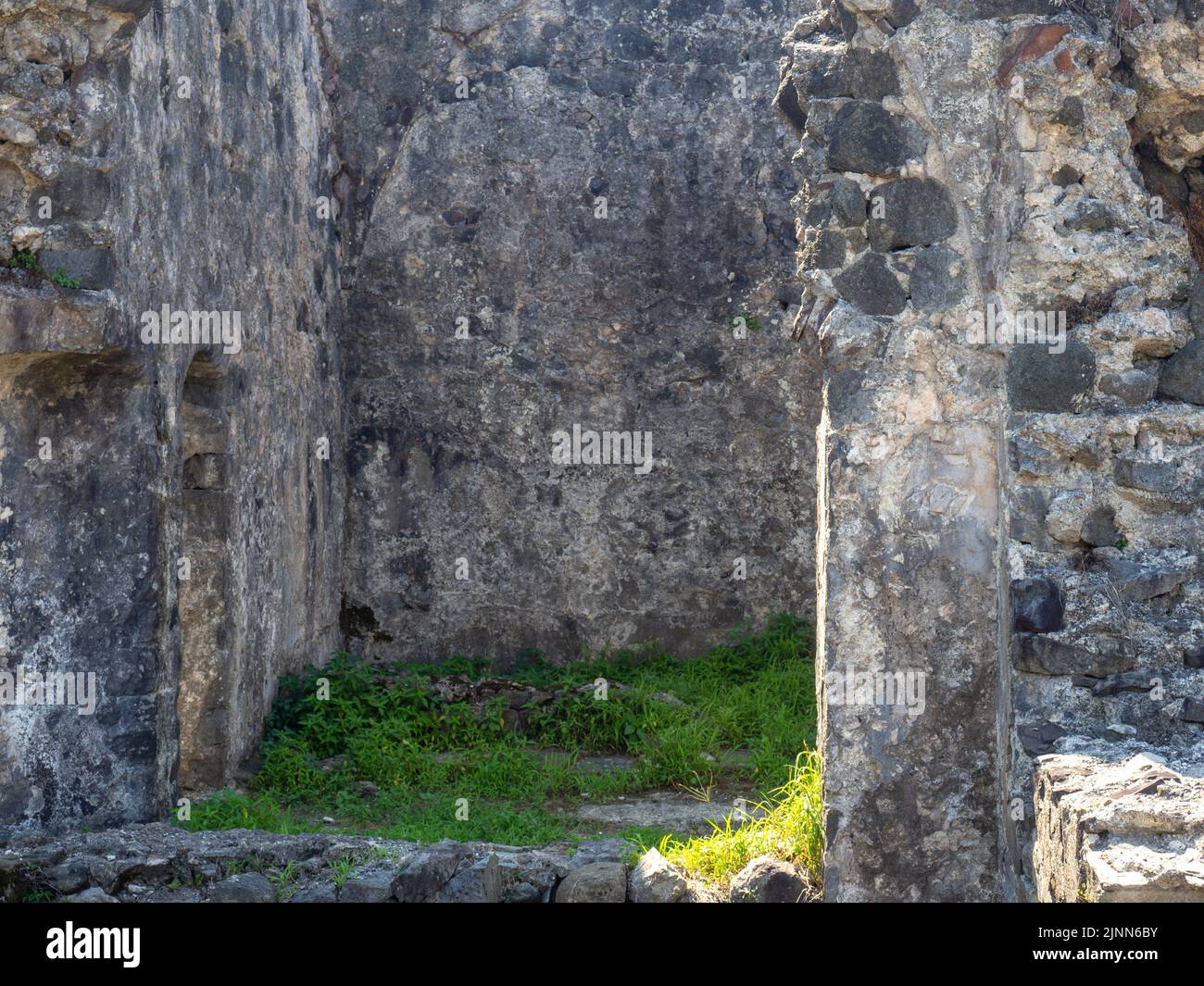 Ruin of an old castle. Remains of civilization. Fortress in Georgia ...