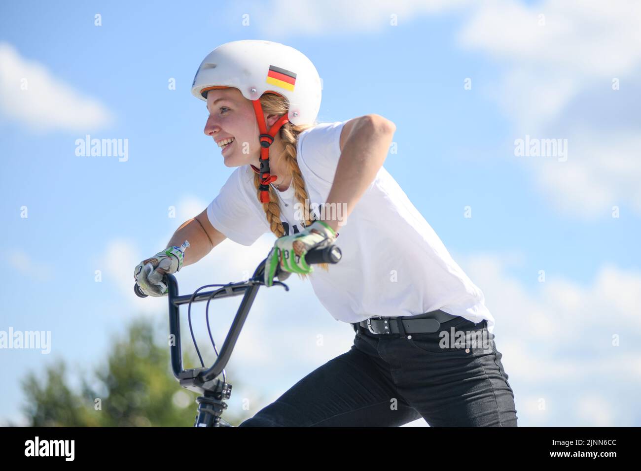 Kim Muller (Germany, Silver Medal). BMX Freestyle women. European ...