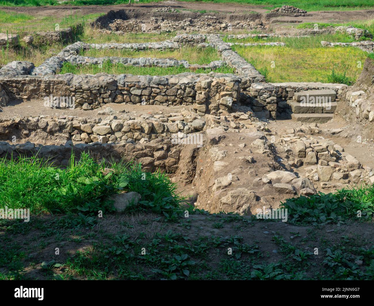 Ruin of an old castle. Remains of civilization. Fortress in Georgia ...