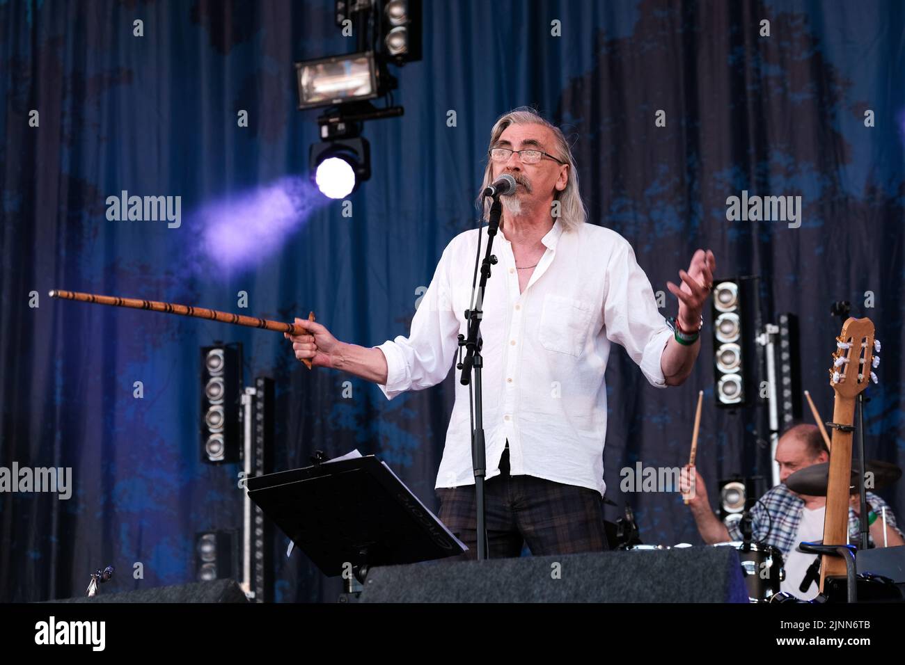 Cropredy, UK. 12th Aug, 2022. John Tams, English actor, singer ...