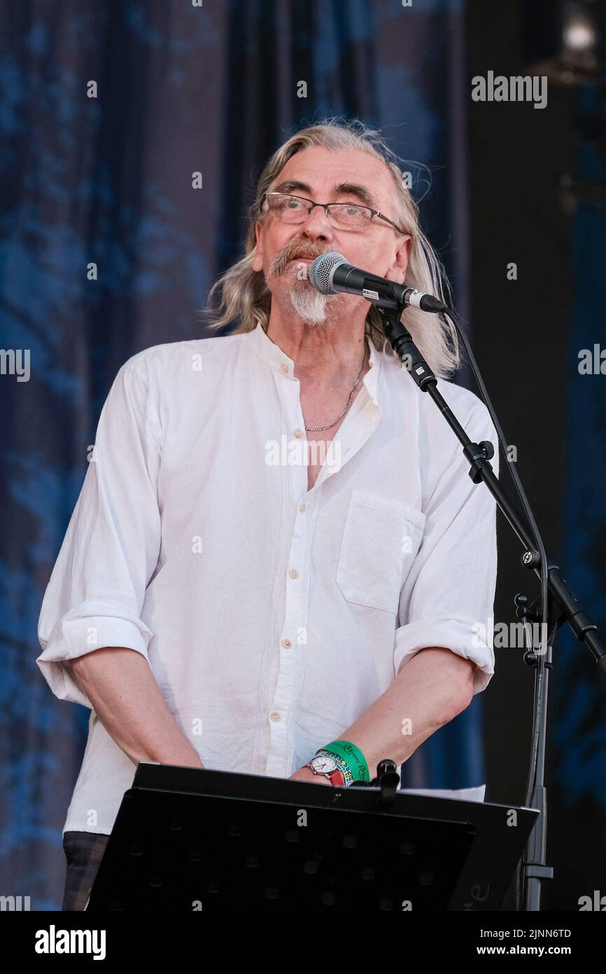 Cropredy, UK. 12th Aug, 2022. John Tams, English actor, singer ...