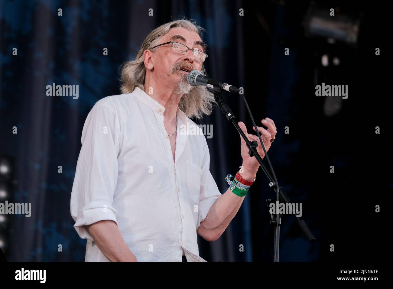 Cropredy, UK. 12th Aug, 2022. John Tams, English actor, singer ...