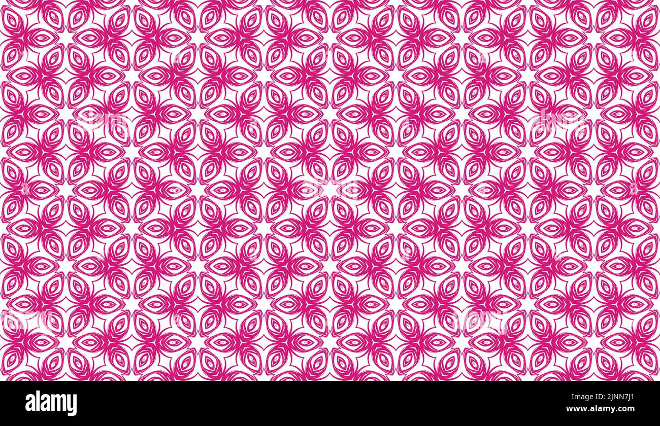 Geometric pink floral design small scale seamless repeating pattern ...