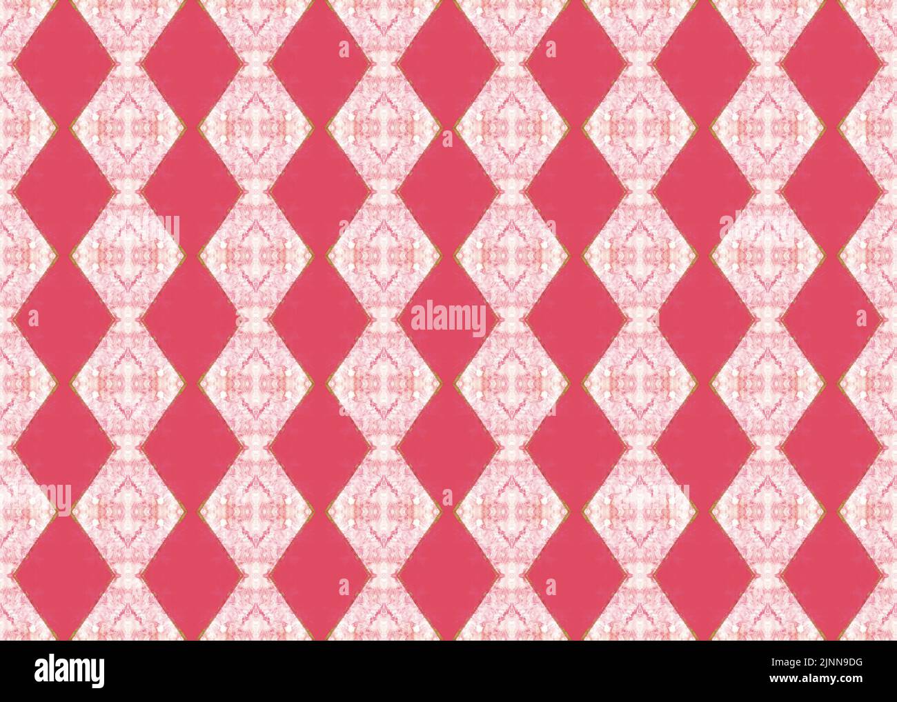 Soft pink diamond shapes edged with gold on textured background small ...