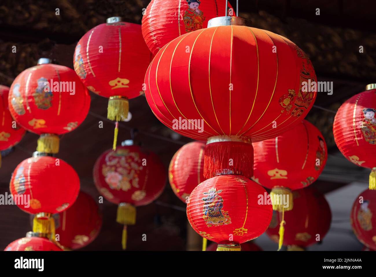 Chinese new year lanterns in china town area Stock Photo - Alamy