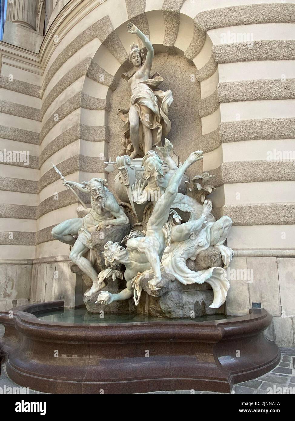 Michaelerplatz, Hofburg Imperial Palace, Fountain The Power at Sea ...