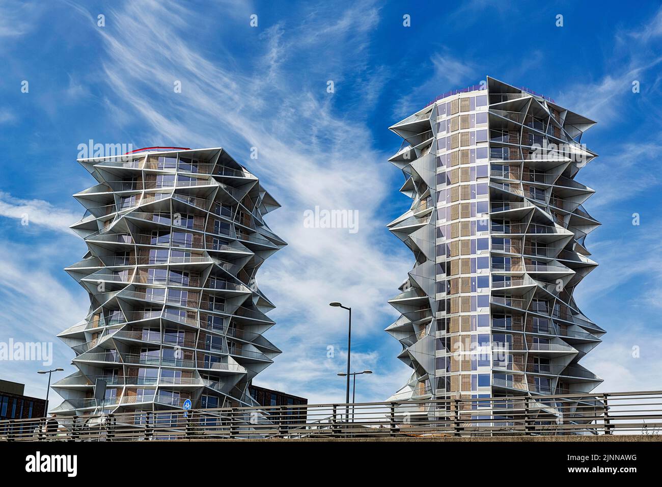 Kaktus Towers, two dramatically shaped residential towers, skyscrapers ...