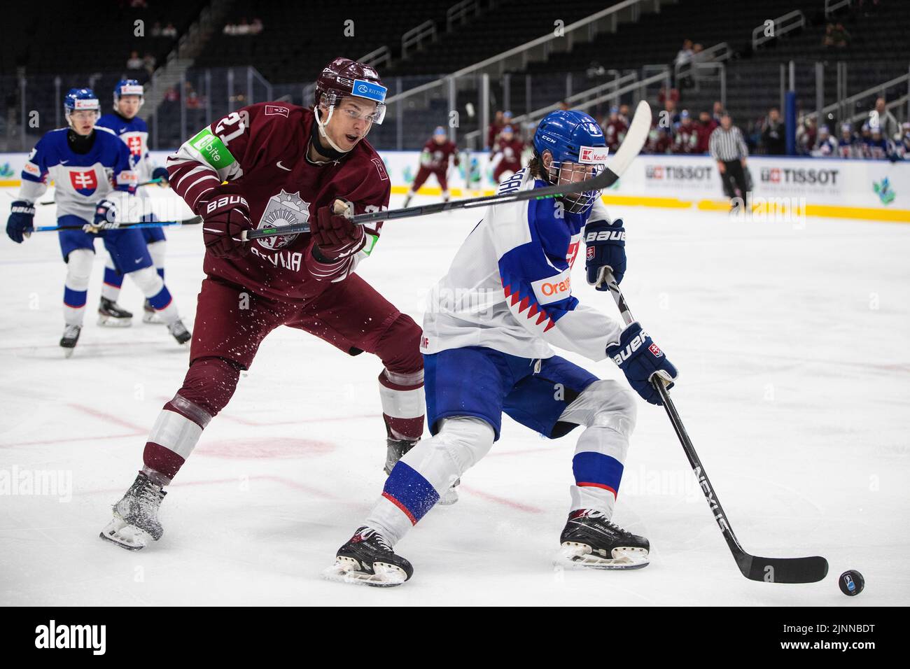 August 12, 2022, EDMONTON, AB, CANADA: Slovakia's Maxim Strbak (4) is ...