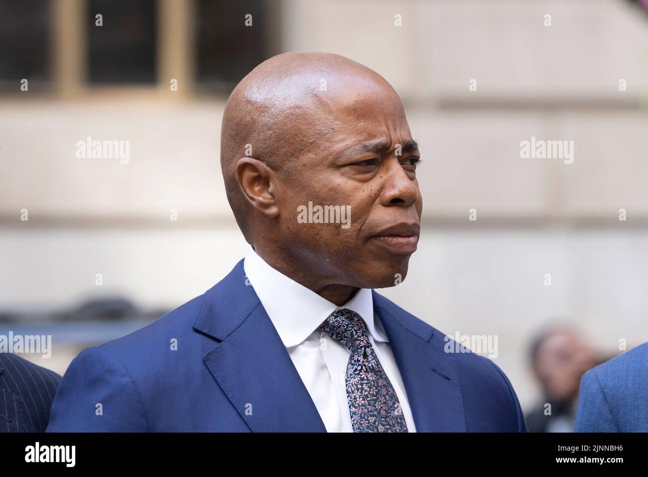 New York, NY - August 12. 2022: Mayor Eric Adams attends ceremony of ...