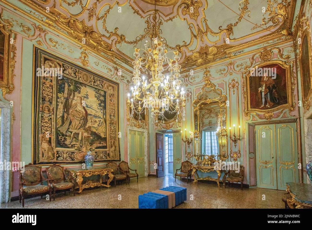 Queen's Boudoir in the Royal Palace, Palazzo Reale, Genoa, Liguria ...