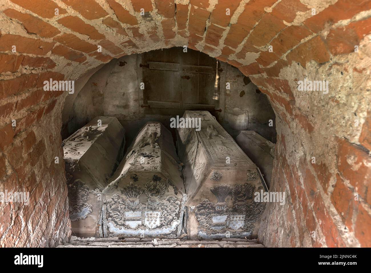 Crypt with coffins of the patronage families von Buelow and von Plessen ...