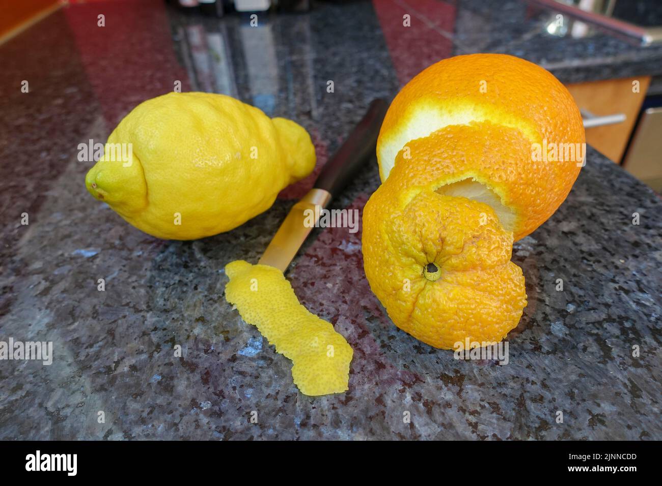 Swabian cuisine, preparation of sweet semolina dumplings, orange and ...