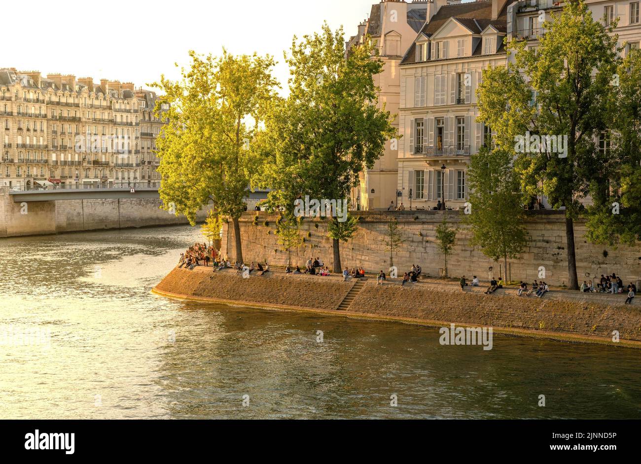 Evening light on the river Seine in Paris, France Stock Photo - Alamy