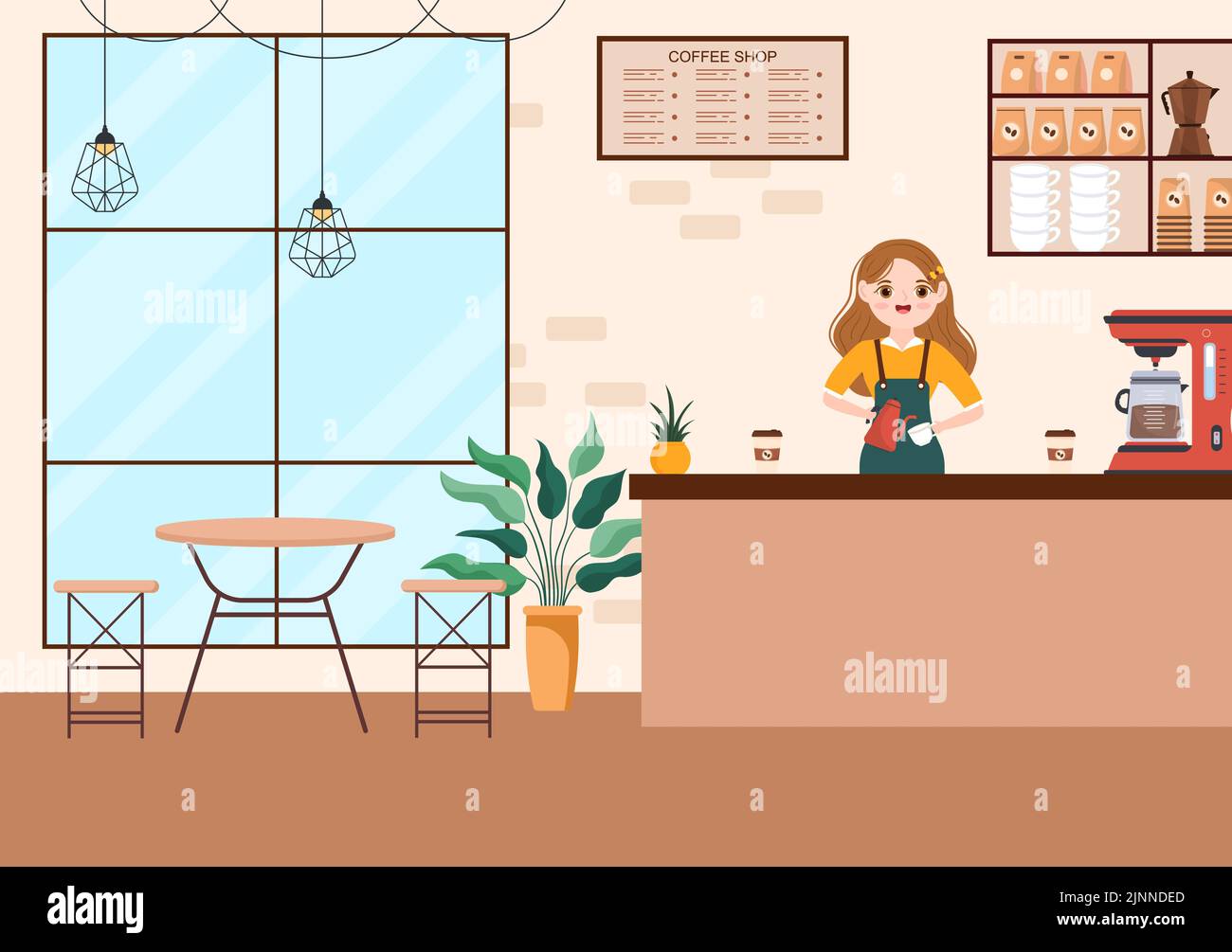 International Coffee Day on October 1st Flat Cartoon Illustration Hand ...