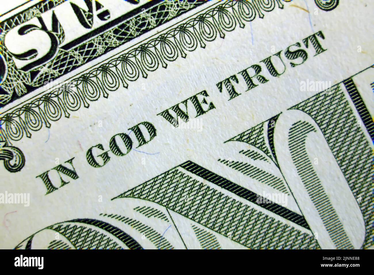 Macro of one dollar note greatly enlarged Stock Photo - Alamy