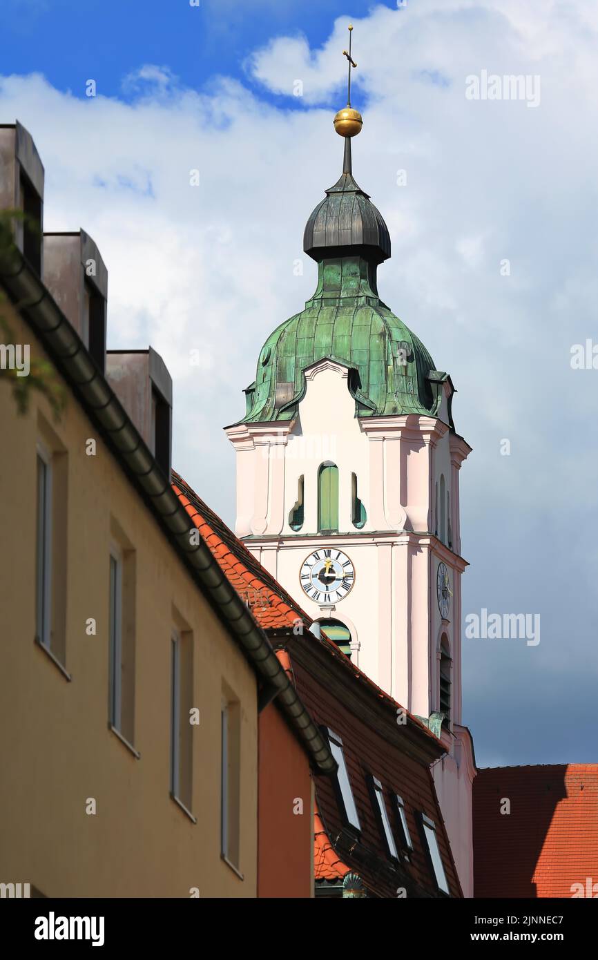 Former Franciscan convent in the centre of Guenzburg. Guenzburg, Swabia ...