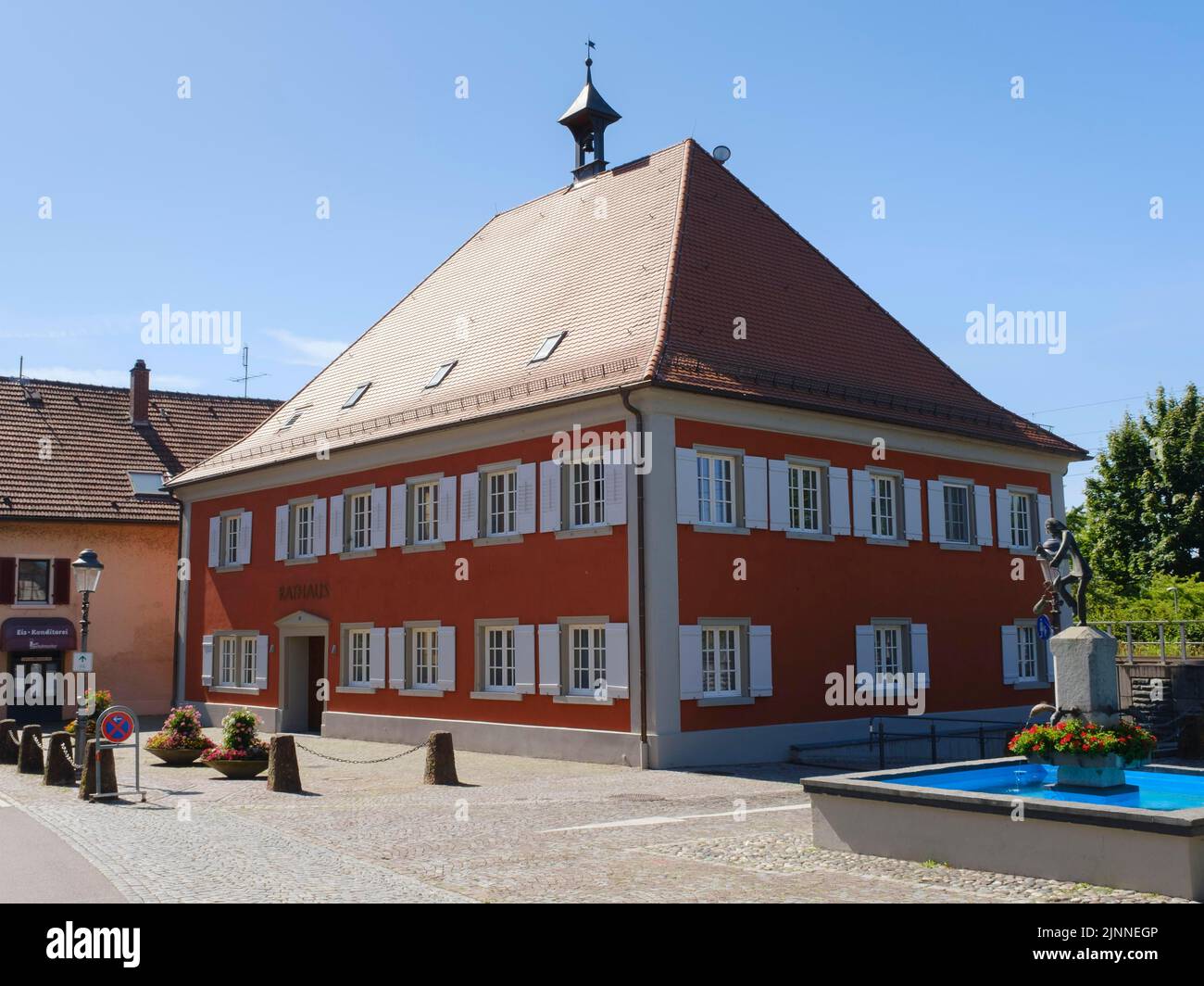 Town Hall, Allensbach, Lake Constance, Baden-Wuerttemberg, Germany ...