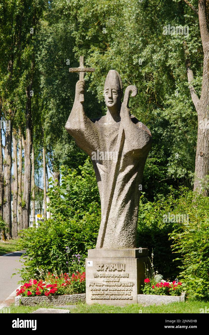 Statue of St. Pirmin, Reichenau Island, UNESCO World Heritage Site ...