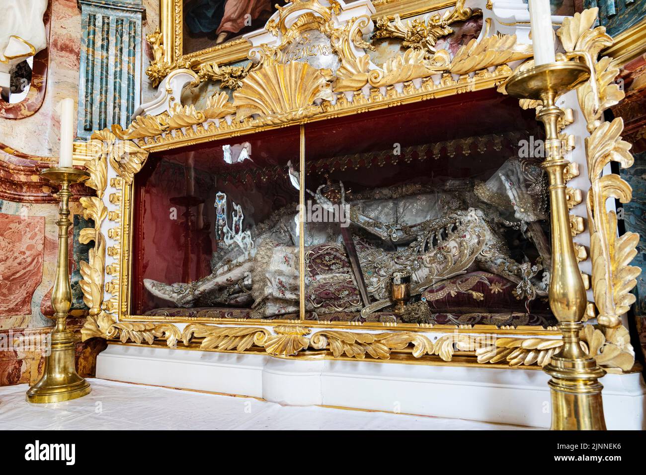 Sarcophagus, relic, mummy, saint, church, parish church of St. Nicholas ...