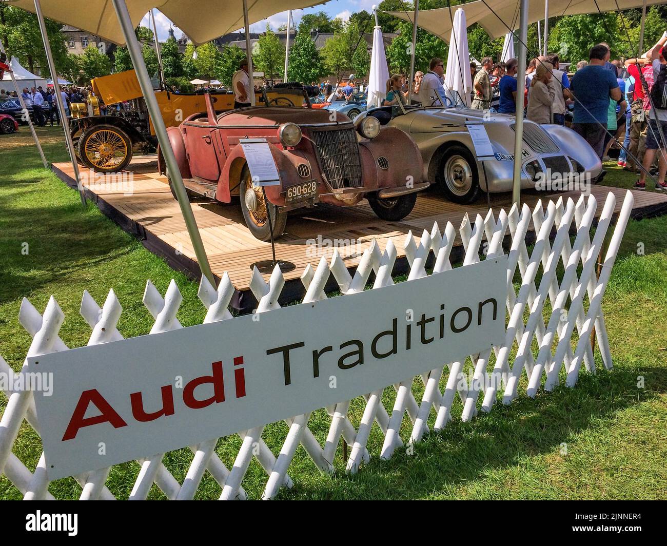 Open Air Exhibition of Audi Tradition with historical sports cars ...